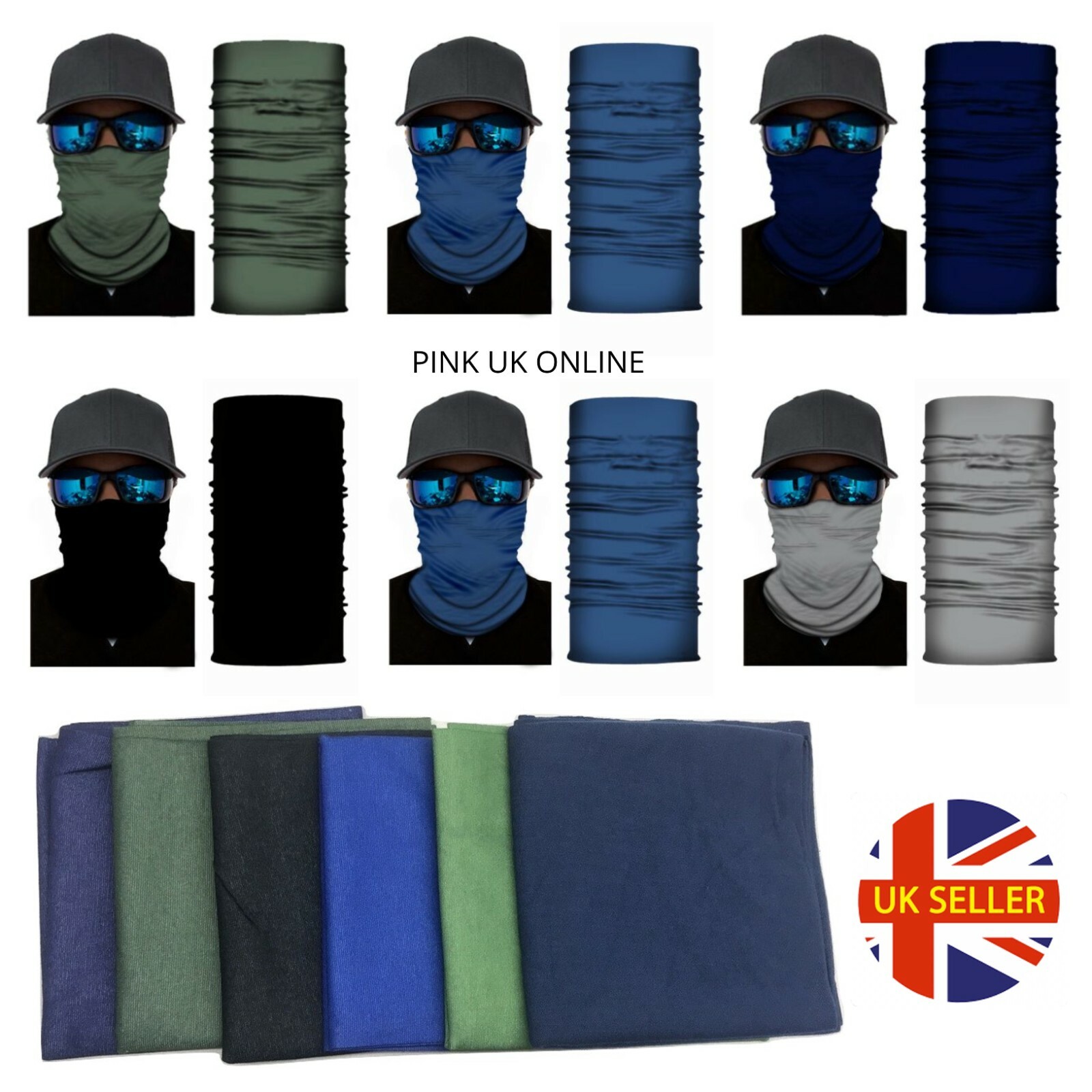 Plain Balaclava Neck Tube Scarf Bike Gaiter Snood Face Mask Warmer ...