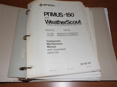 Sperry DI-1008 / DI-1007 Primus-150 and WeatherScout Manual | eBay