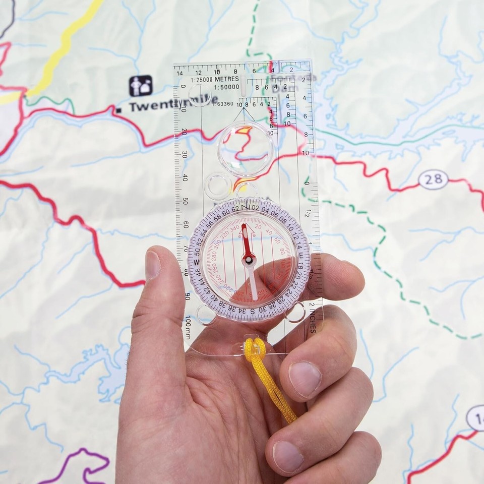 Magnifying Orienteering Compass Navigation Map Reading Scouts Army ...