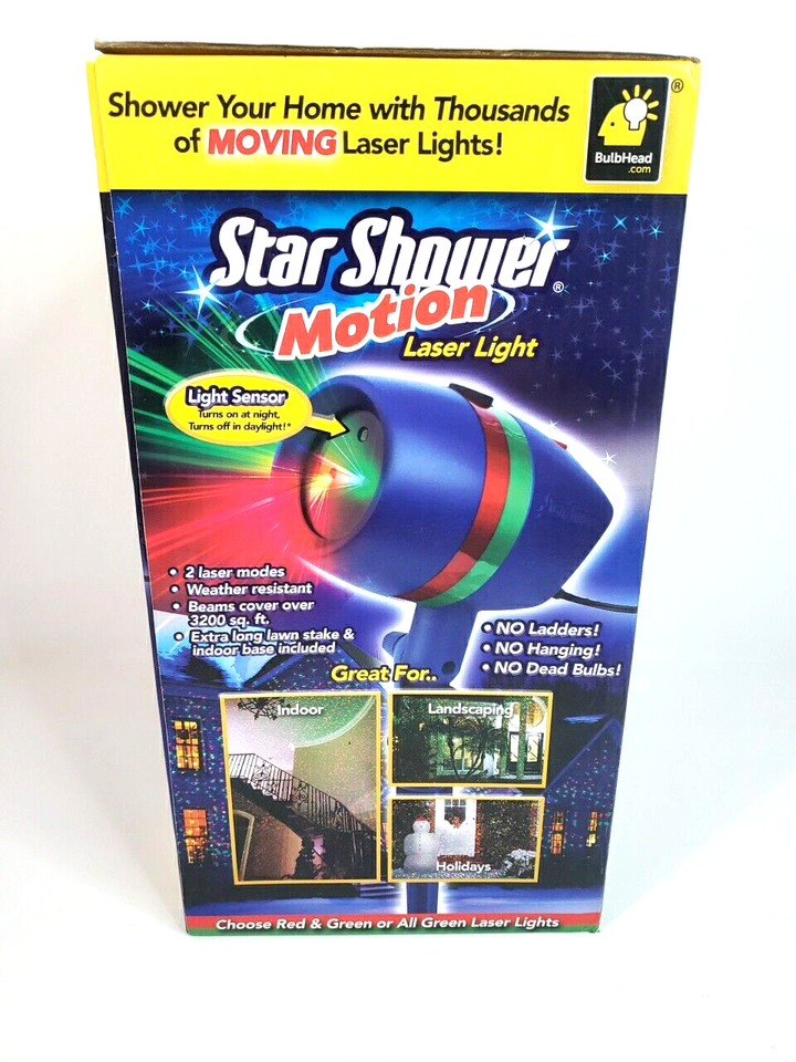 Bulbhead Star Shower Motion Laser Lights Projector Christmas Tested | eBay