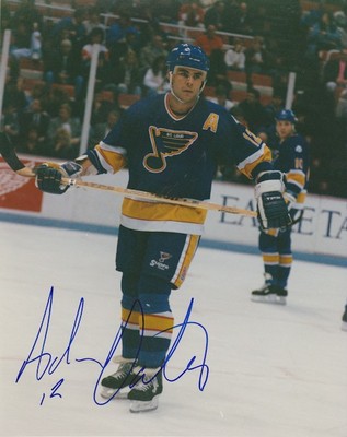 ADAM OATES Signed ST LOUIS BLUES 8X10 photo w/COA #3 | eBay