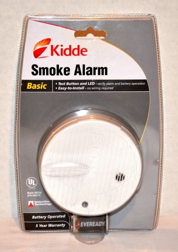 Kidde Basic Smoke Alarm - Model 0915K – White - Battery Included – New ...