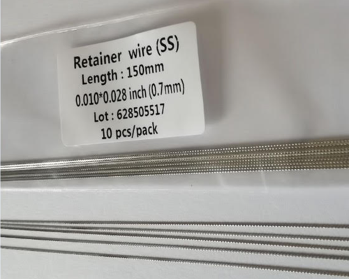 Ortho Lingual Wire Retainer Stainless Steel Flat Twist Wires 0.010 x 0. ...
