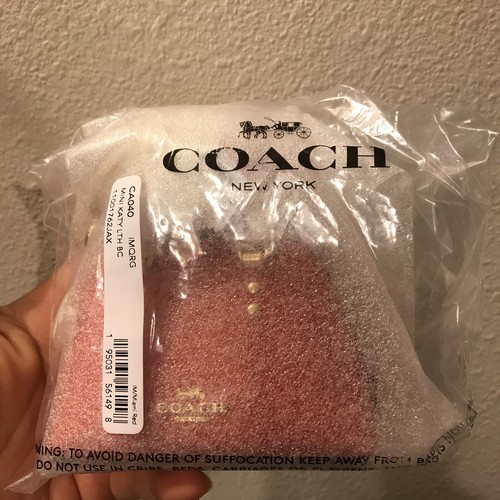 New Coach CA040 Red Mini Katy Satchel Bag Charm Key Chain | eBay