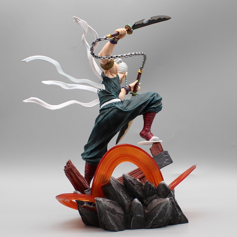 Anime Demon Slayer Figures Uzui Tengen 2 Head Figurine PVC Statue Toy ...