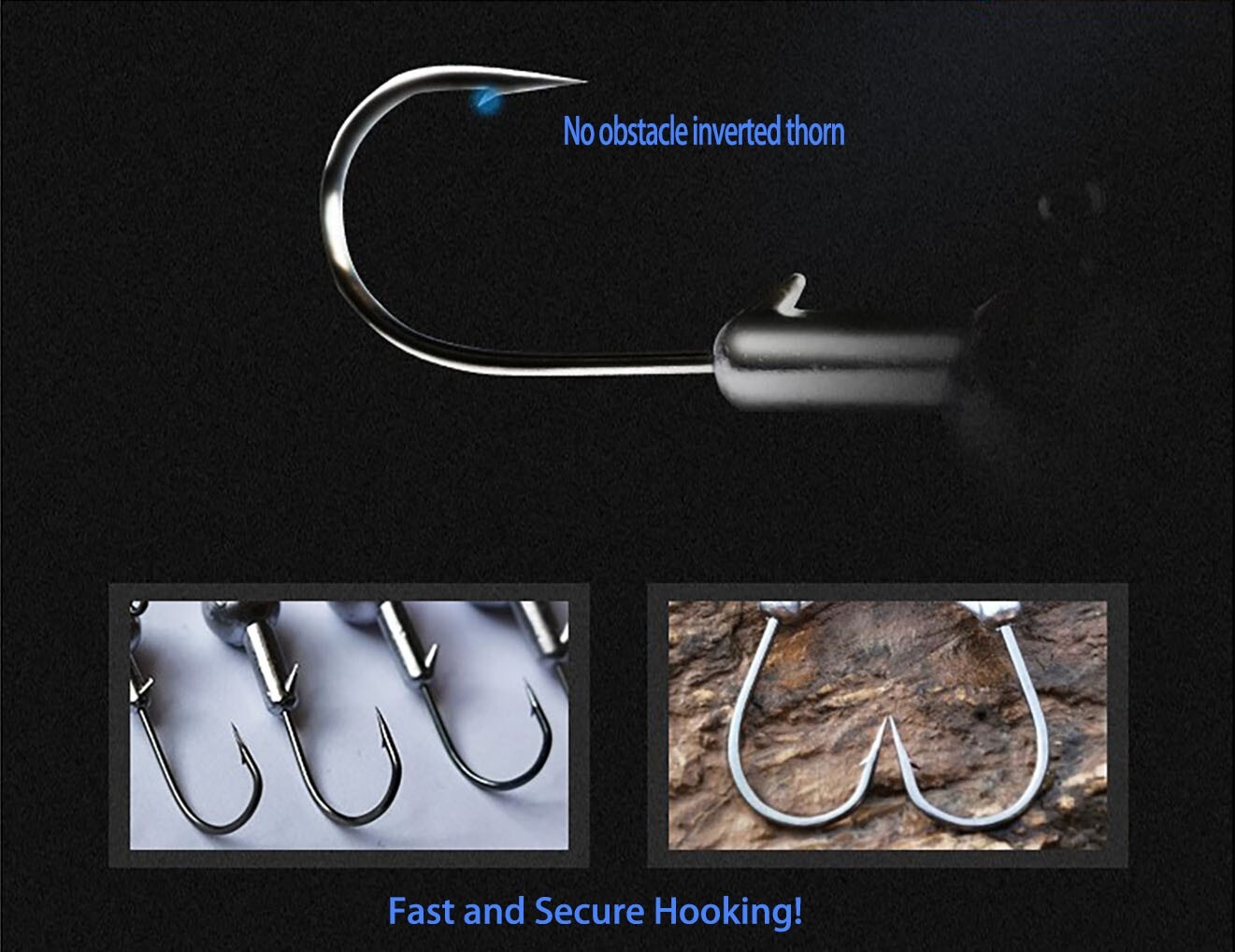 Unpainted,Fishing Jig Heads Round Set Jig Head Hooks 1/8,3/16,1/4,3/8,1 ...