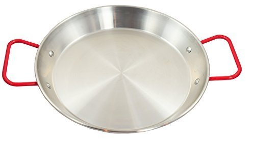 Stainless Steel Paella Pan with Red Handle | eBay