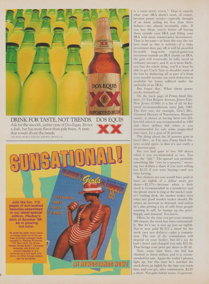 1986 Dos Equis XX Beer -"Taste Towers Above The Trends" Bottles - Print ...