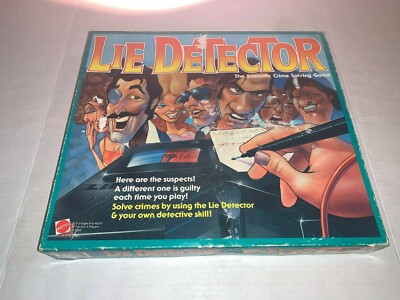 Vintage 1987 The Original LIE DETECTOR Board Game Mattel COMPLETE GREAT ...