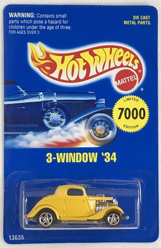 1995 Hot Wheels Early Times '95 3-Windows '34 Limited Edition 1 Of 7000 ...