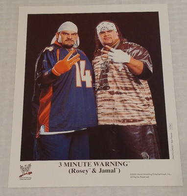 Rare 2002 WWE Original Promo Color 8x10 Rosey Jamal 3 MINUTE WARNING ...