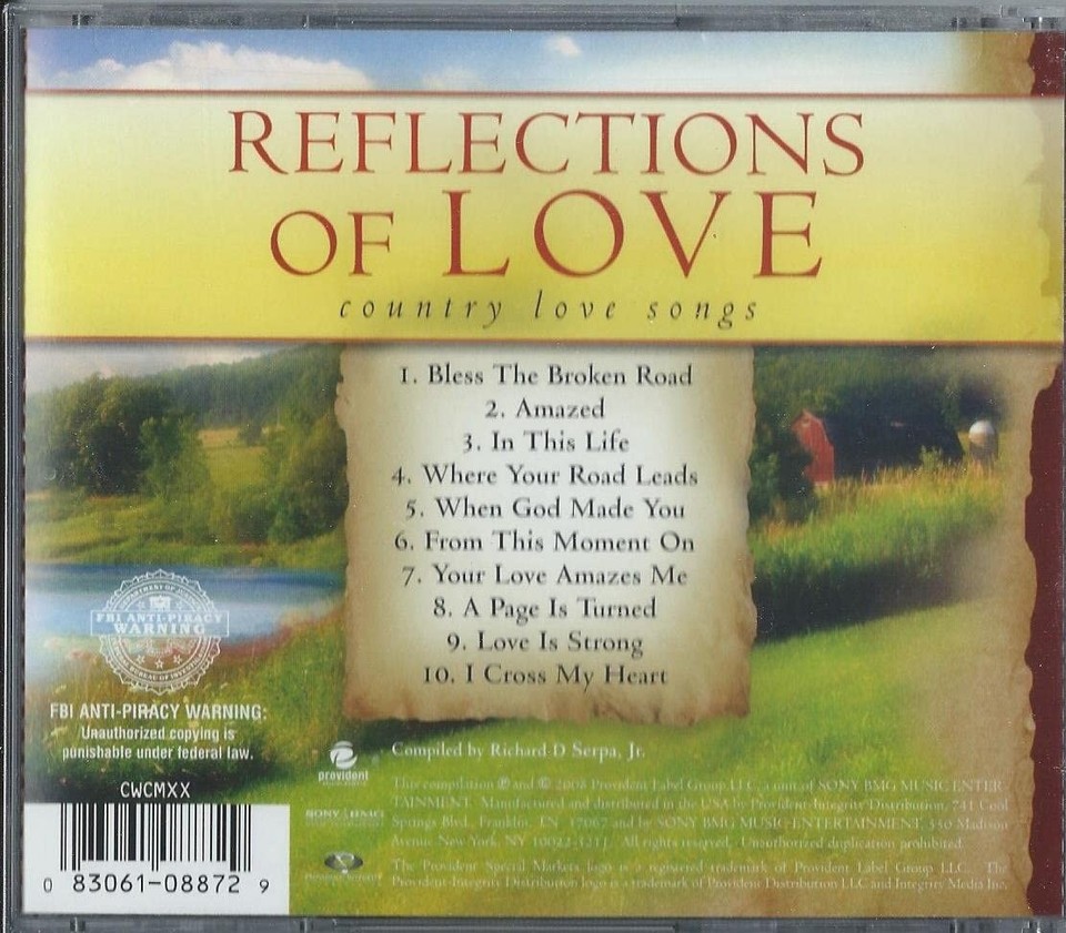 Various Artists Reflections of Love: Country Love Songs (CD) | eBay