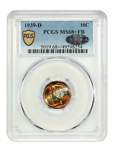 1939-D 10C PCGS/CAC MS68+FB - Mercury Dime | eBay