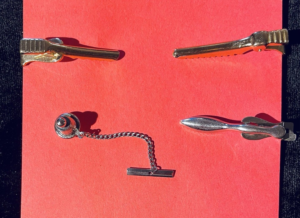 Vintage 2 Cufflinks & Tie Bar Set, Roman Soldiers, Banded Brown tone ...