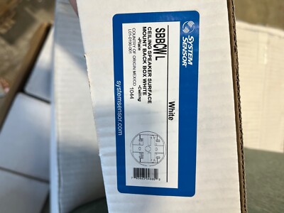 System Sensor SBBCWL Universal Ceiling Surface Mount Back Box, White ...
