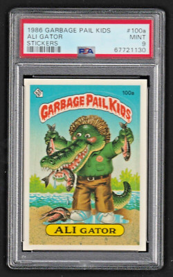 1986 Garbage Pail Kids Series 3 #100a Ali Gator PSA 9 MINT Fresh Slab ...