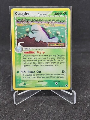 Pokemon Card Quagsire 21/101 EX Dragon Frontiers Rare Reverse Holo ...