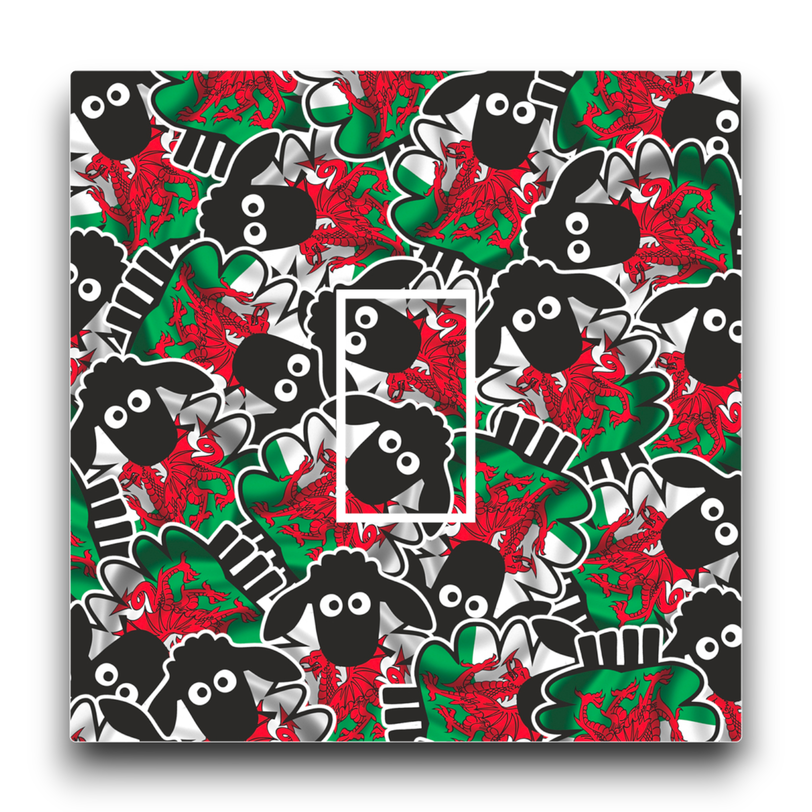 Welsh Flag Sheep Sticker Bomb Light Switch Cover Vinyl Sticker Decal ...