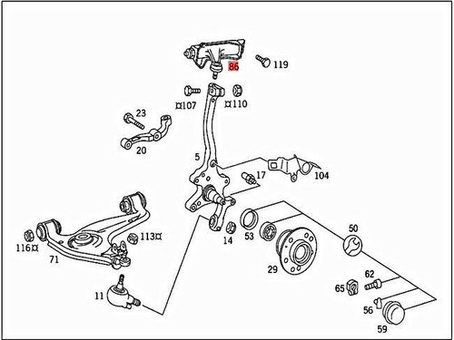 Genuine MERCEDES C140 W140 S-CLASS W140 Coupe C140 Control arm ...
