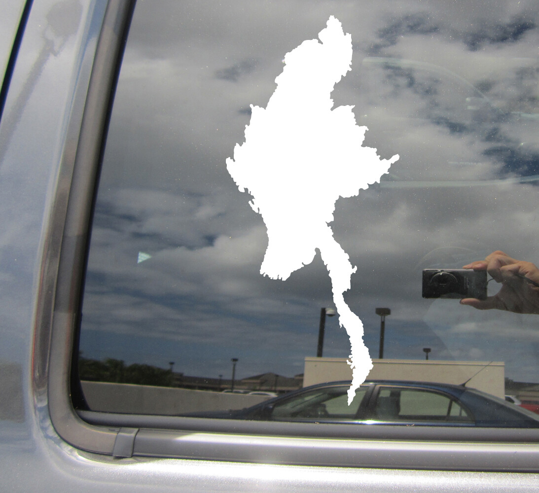 Myanmar Country Burma SE Asia Car Truck Bumper Window Vinyl Decal ...