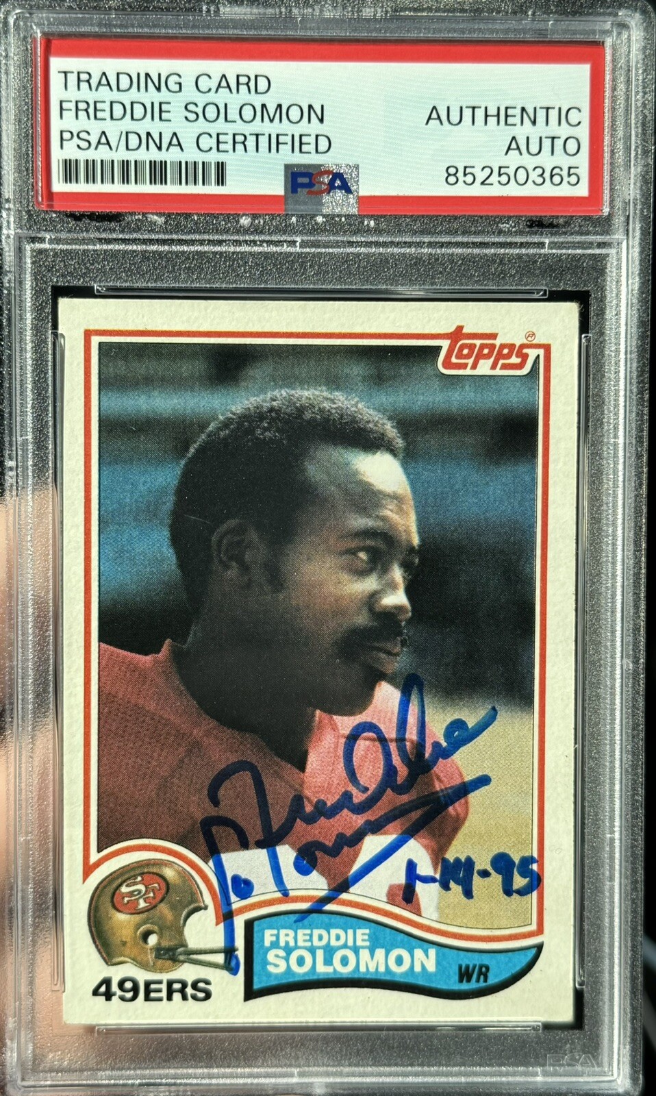 Freddie Solomon Signed 1982 Topps San Francisco 49ers RARE! PSA 1 of 1 ...