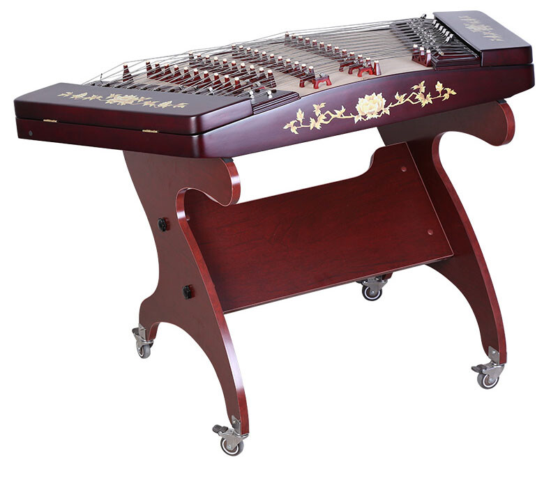 Latest 402 Model, Chinese Yangqin, Chinese Dulcimer, 樂海402揚琴/扬琴富貴牡丹圖案 ...