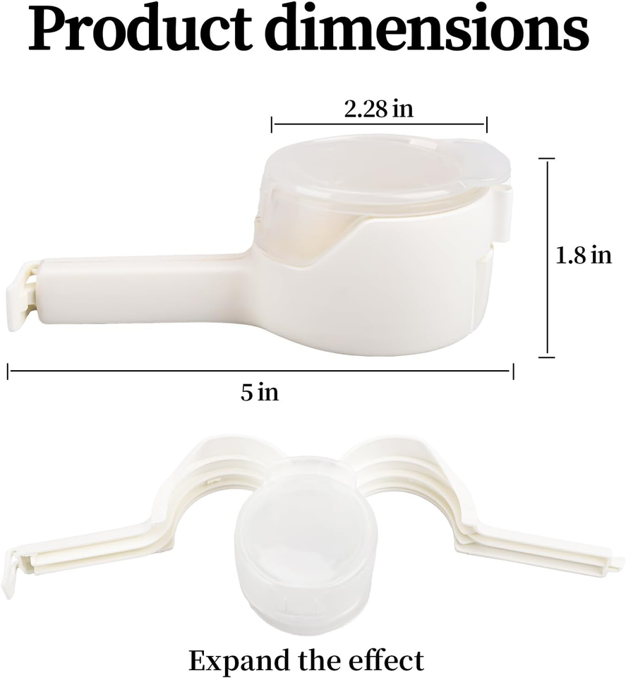 4 PCS Bag Clips with Pour Spout,Food Storage Clips,Bag Clips for Food ...