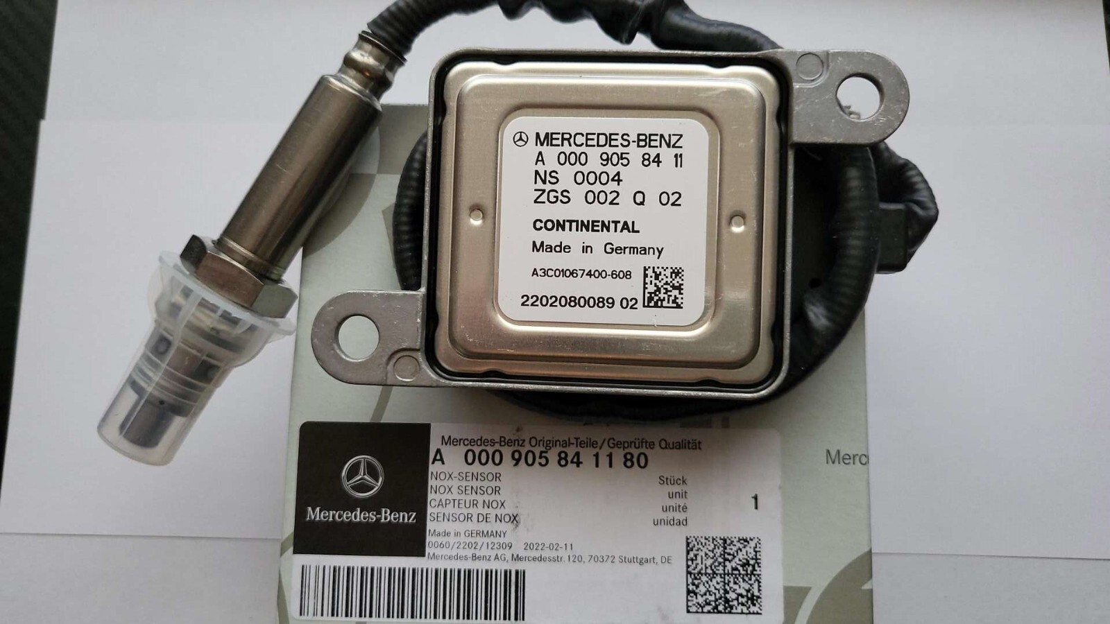 Genuine Mercedes-Benz A0009058411 Continental A3C01067400-608 NOx ...
