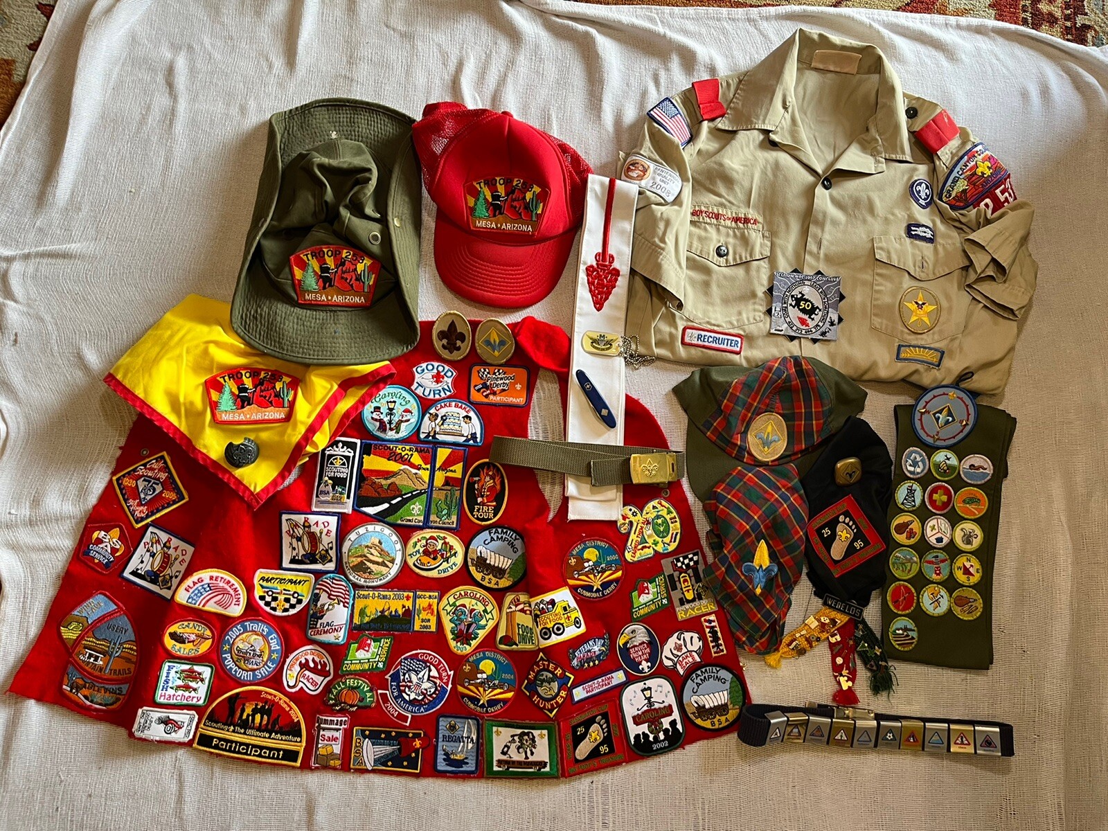 Lot of Vintage Cub Scouts Webelos Badges, Hats, Shirts Uniform ...