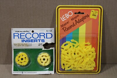 Vintage 45 rpm 7” Record Insert Adapter Lot of 36 NOS MOC LE-BO ...