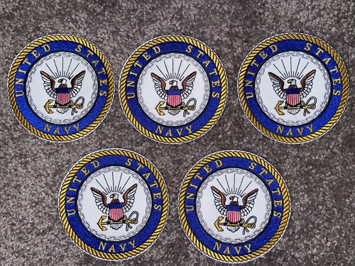5 U.S. Navy Logo Embroidered Iron-On Patch - Size: 3 in diameter | eBay