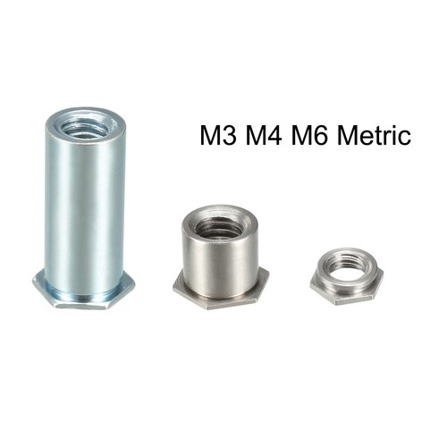 M3 M4 M6 Metric Steel Hex Head Blind Hole Self Clinching Standoff Nuts ...