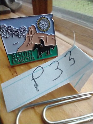 State pins South Dakota SD Metal Hat tac push on Pin pins | eBay