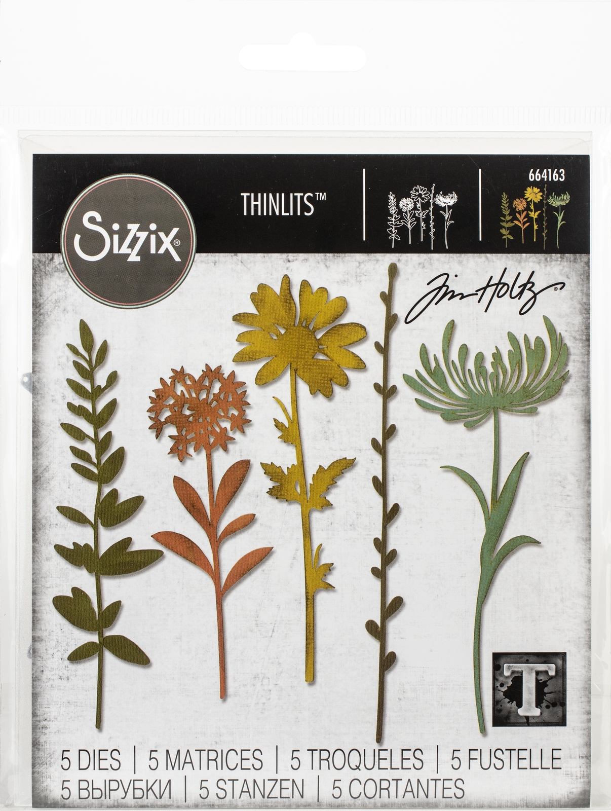 Sizzix Thinlits Dies By Tim Holtz Wildflower Stems #1 | eBay