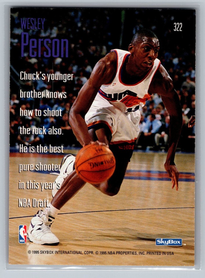 1994 SkyBox Sky Shots Basketball #322 Wesley Person Phoenix Suns | eBay