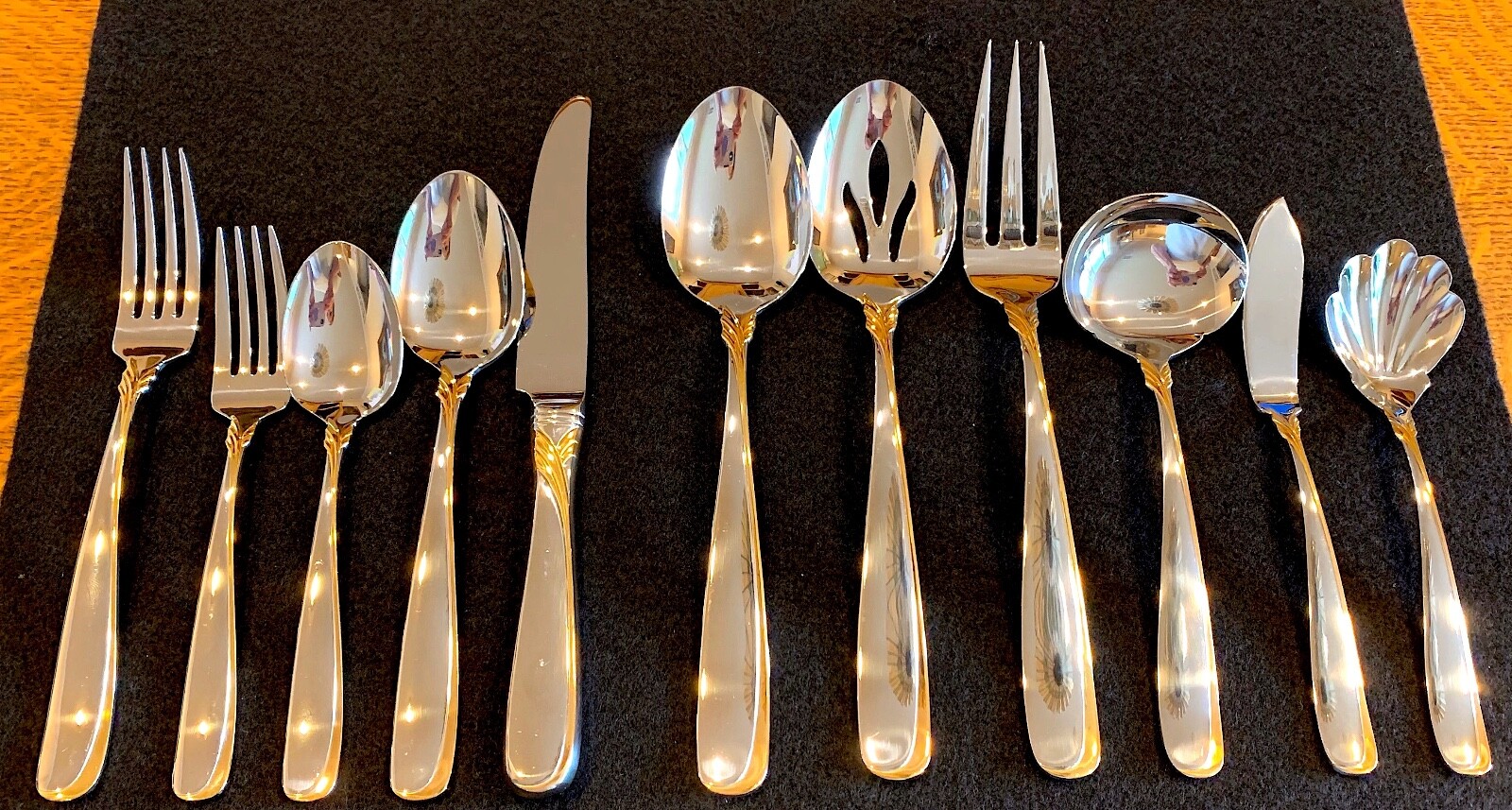 YAMAZAKI Affair Gold Accent FLATWARE SILVERWARE YOUR CHOICE U CHOOSE ...