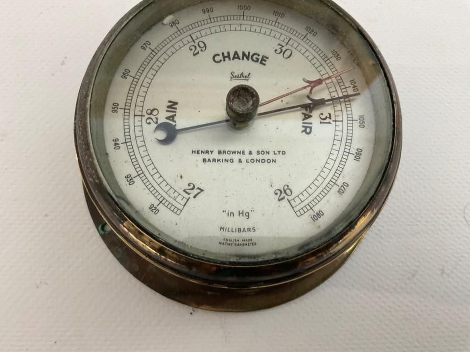 Vintage Sestrel Marine Barometer Henry Browne & Son Ltd, Barking ...
