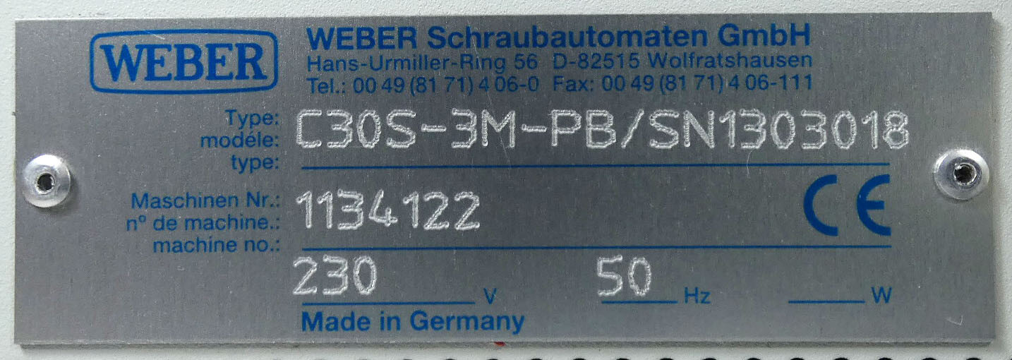Weber C30S C30S-3M-PB 230V 50/60Hz Prozesssteuerung -used- | eBay