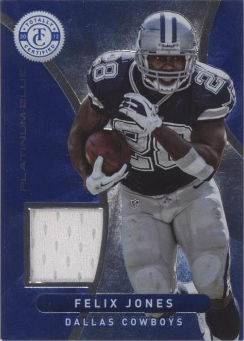 2012 Totally Certified - Materials Felix Jones #75 Platinum Blue /99 ...