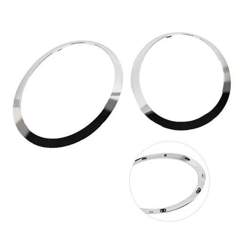 New Mini Cooper F55 F56 F57 14-21 2x Chrome Headlight Ring Bezel Cover ...