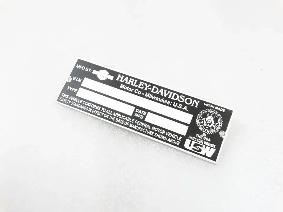 DATA PLATE FOR HARLEY DAVIDSON MOTORCYCLES |Fit For | eBay