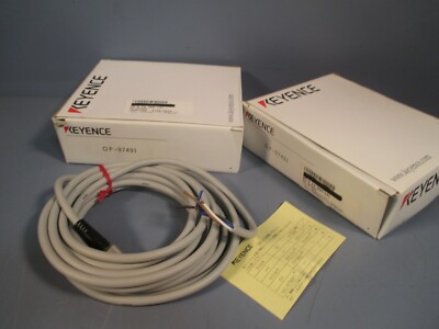 Keyence Connector Cable 4 Wire M12 Socket (Lot of 2) OP-97491 | eBay