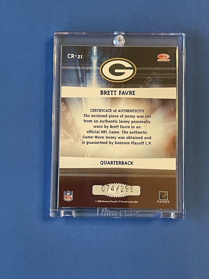 2006 Donruss Elite #21 Brett Favre Jersey Chain Reaction /299 | eBay