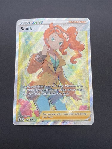 SONIA 192/192 FULL ART SWSH REBEL CLASH POKÉMON TCG CARD ULTRA RARE NM ...