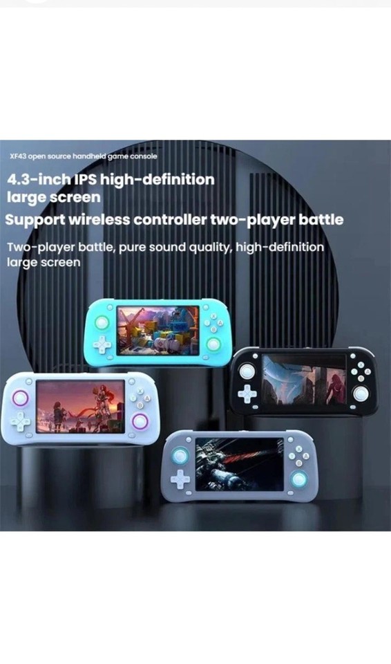 XF43 Retro Handheld Game Console Open Source 4.3 Inch Large Screen GREY ...