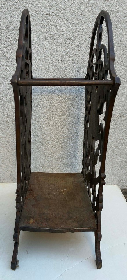 Antique Seville Art Studios Cast Iron Gladiator Deco Fishbowl Magazine ...