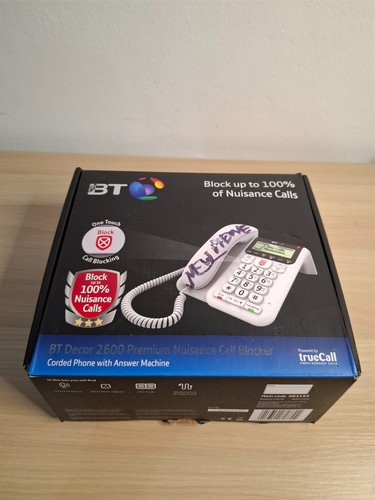 BT Decor 2600 large key wired Telephone with Call Blocker and Answer ...