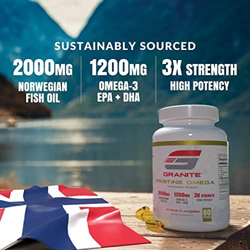 Granite Pristine Omega-3 Supplement, 2000mg Norwegian Fish Oil ...