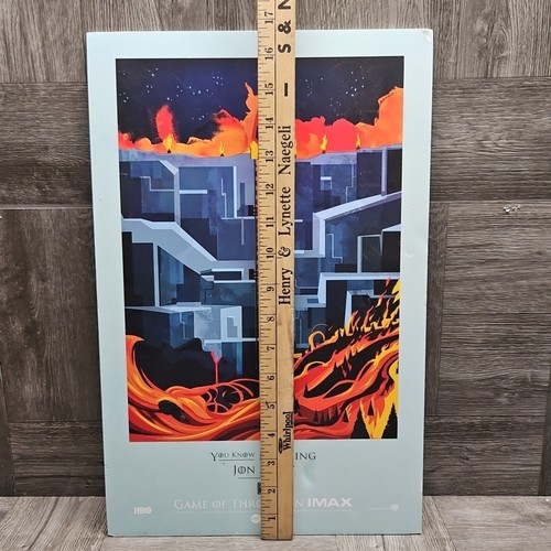 Game Of Thrones You Know Nothing Jon Snow Promo Poster 11" X 17" On ...
