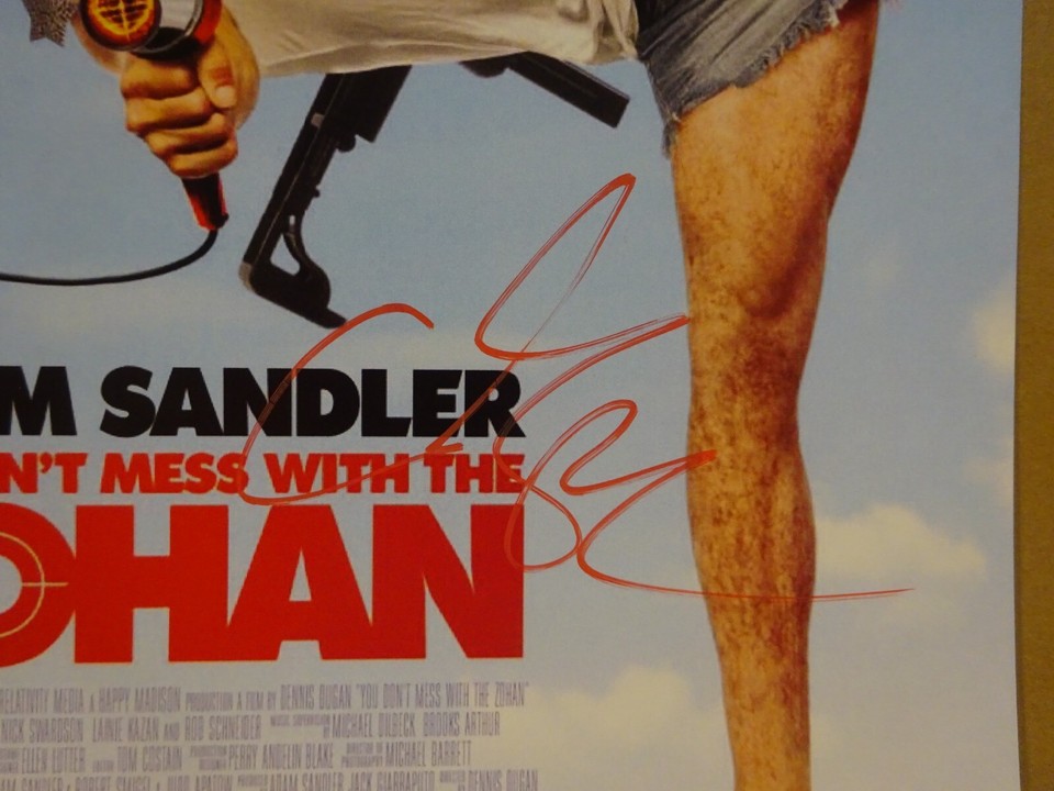 Signed Adam Sandler - You Don't Mess With The Zohan 11x17 Photo Beckett ...